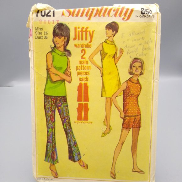 Simplicity | Office | Vintage Sewing Pattern Simplicity 72 Jiffy Misses ...